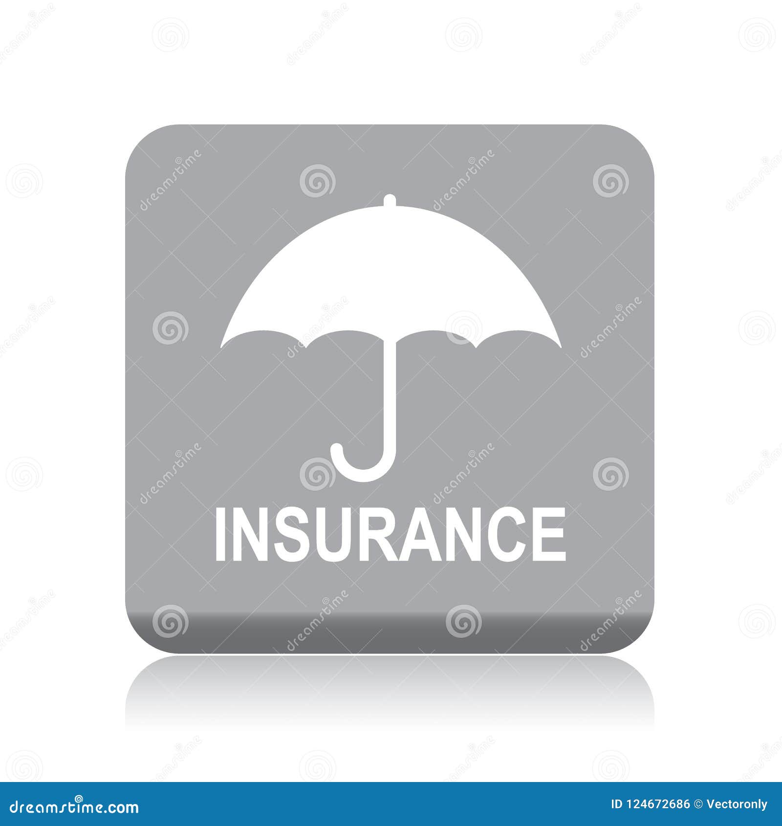 Insurance button stock illustration. Illustration of icons - 124672686