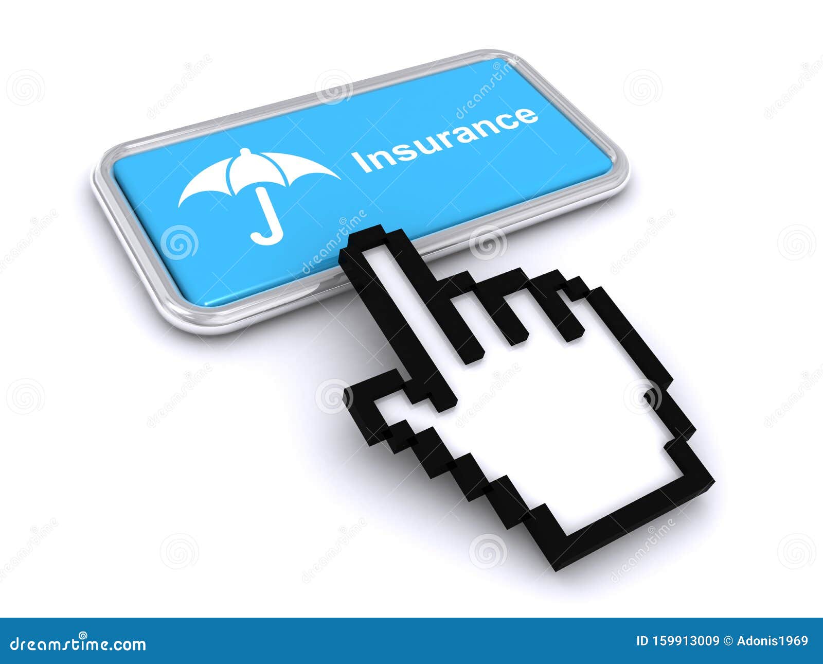 Insurance button stock illustration. Illustration of reduce - 159913009