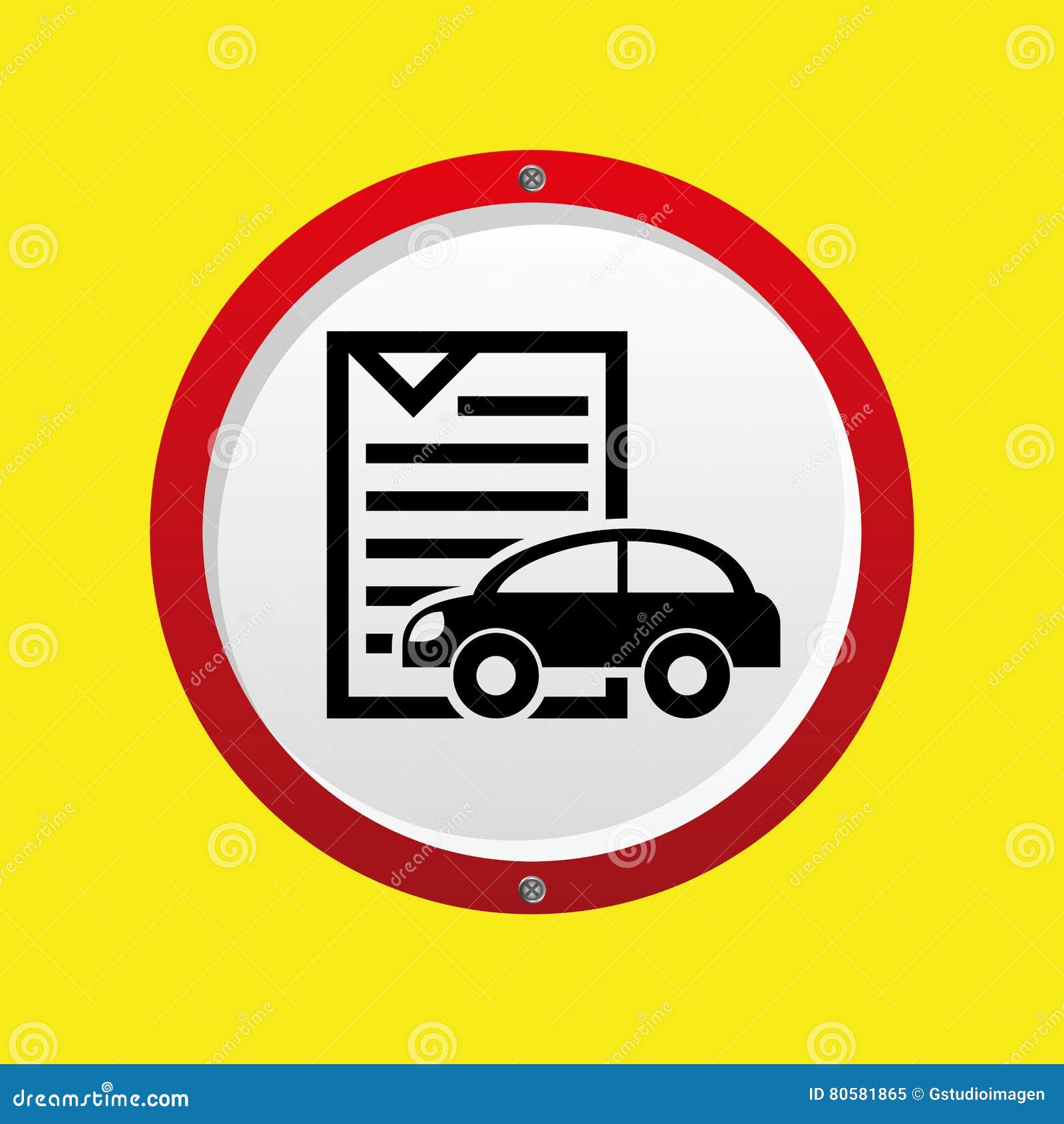Insurance Car Policy Paper Icon Stock Vector - Illustration of policy ...