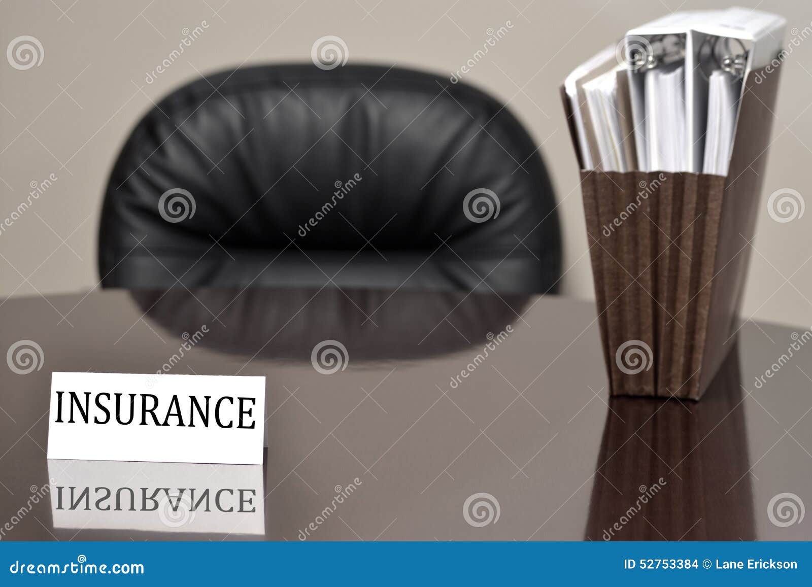 Insurance Card and Files stock photo. Image of professional - 52753384