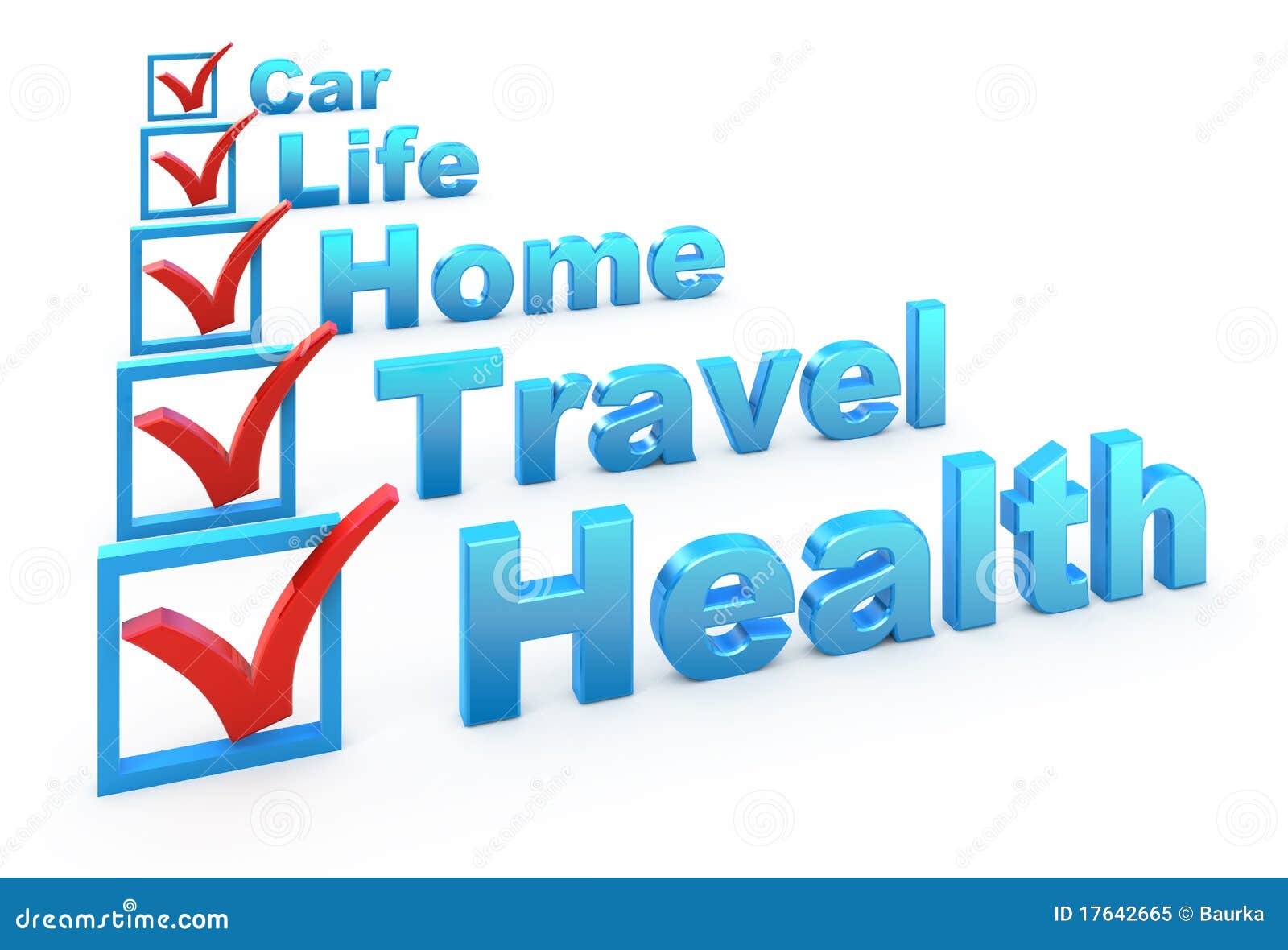 Insurance checklist stock illustration. Illustration of life - 17642665