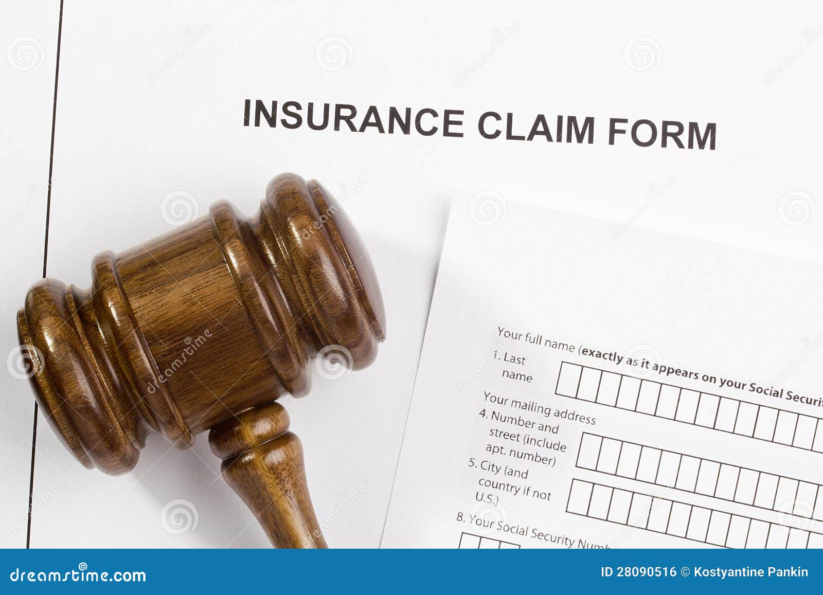 Insurance Claim Form stock photo. Image of claiming, financial - 28090516