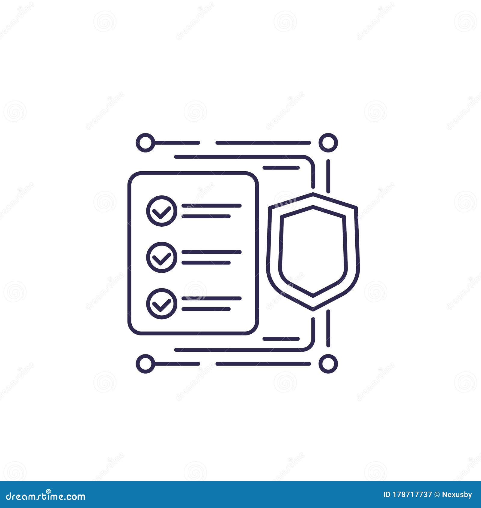 Insurance Claim Icon, Line Vector Stock Illustration - Illustration of ...