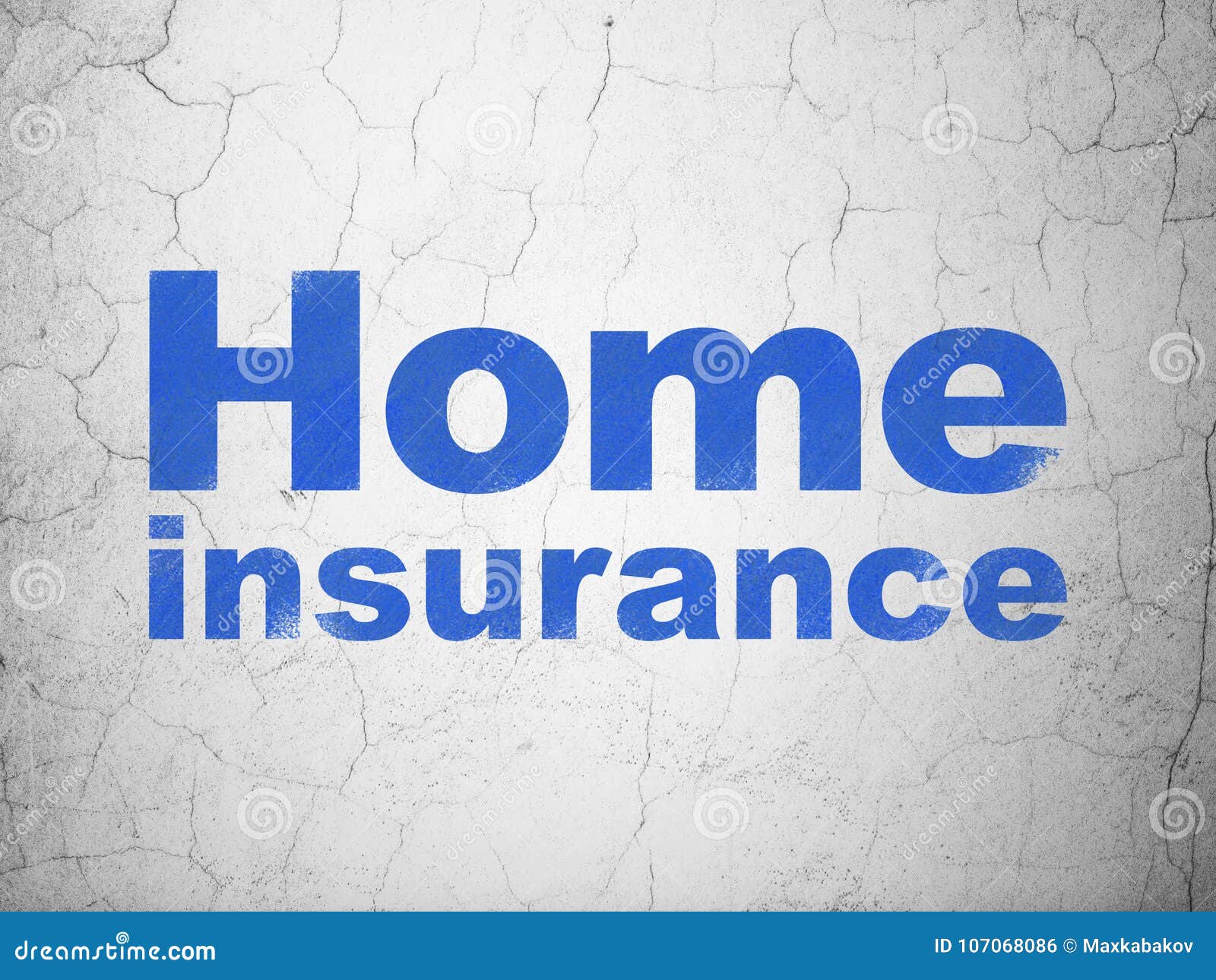 Insurance Concept: Home Insurance on Wall Background Stock Illustration ...