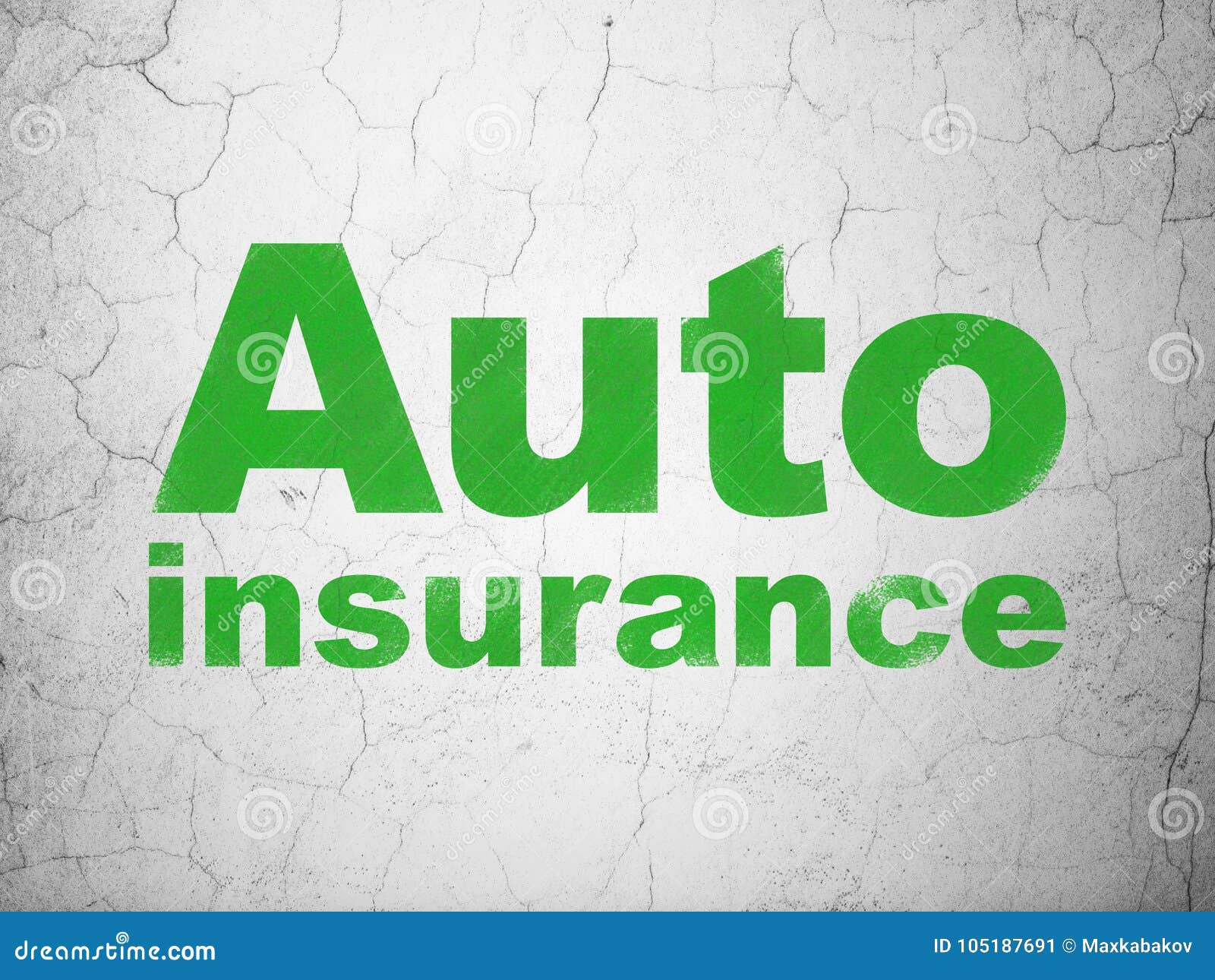 Insurance Concept: Auto Insurance on Wall Background Stock Illustration ...