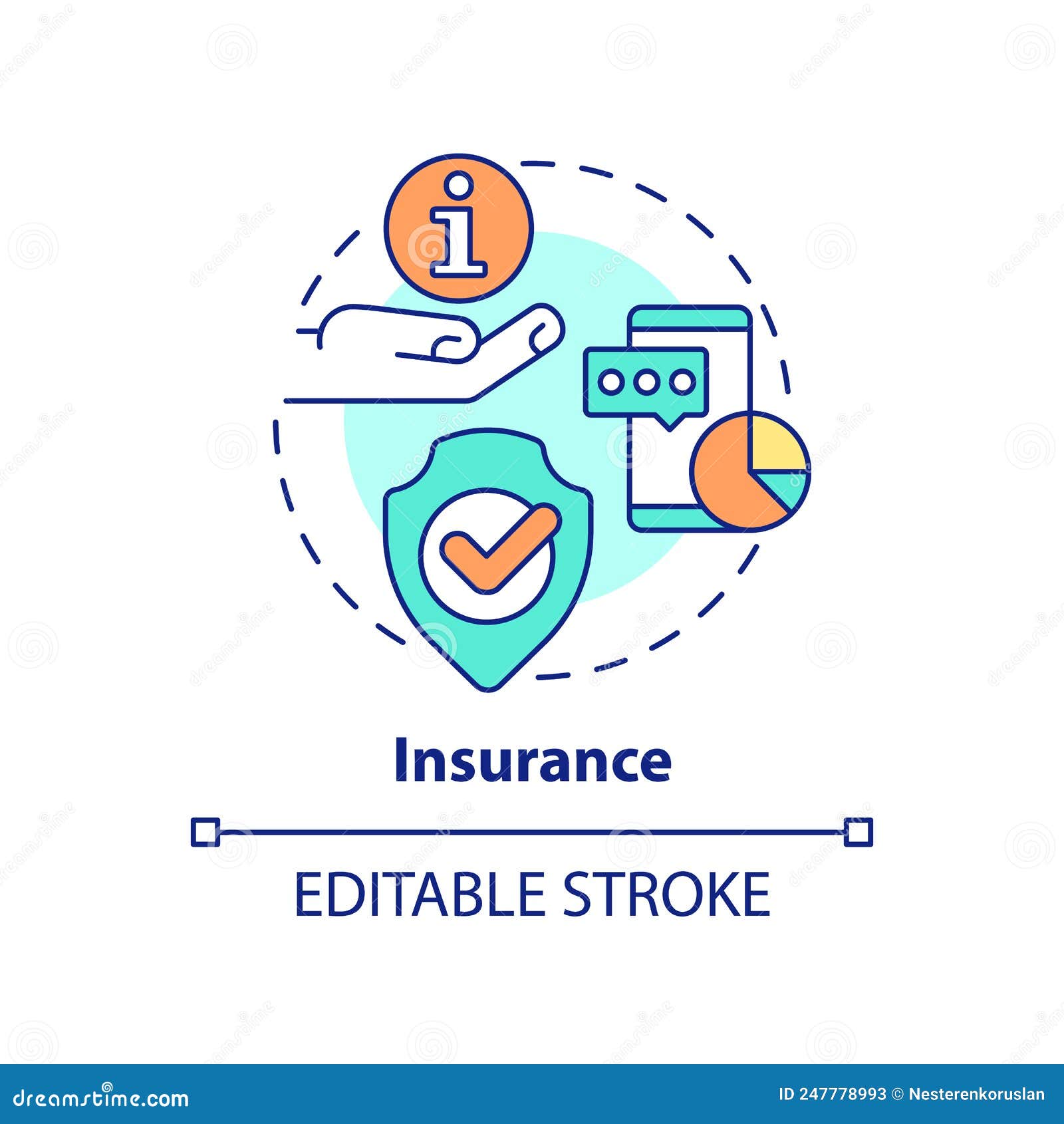 Insurance concept icon stock vector. Illustration of abstract - 247778993