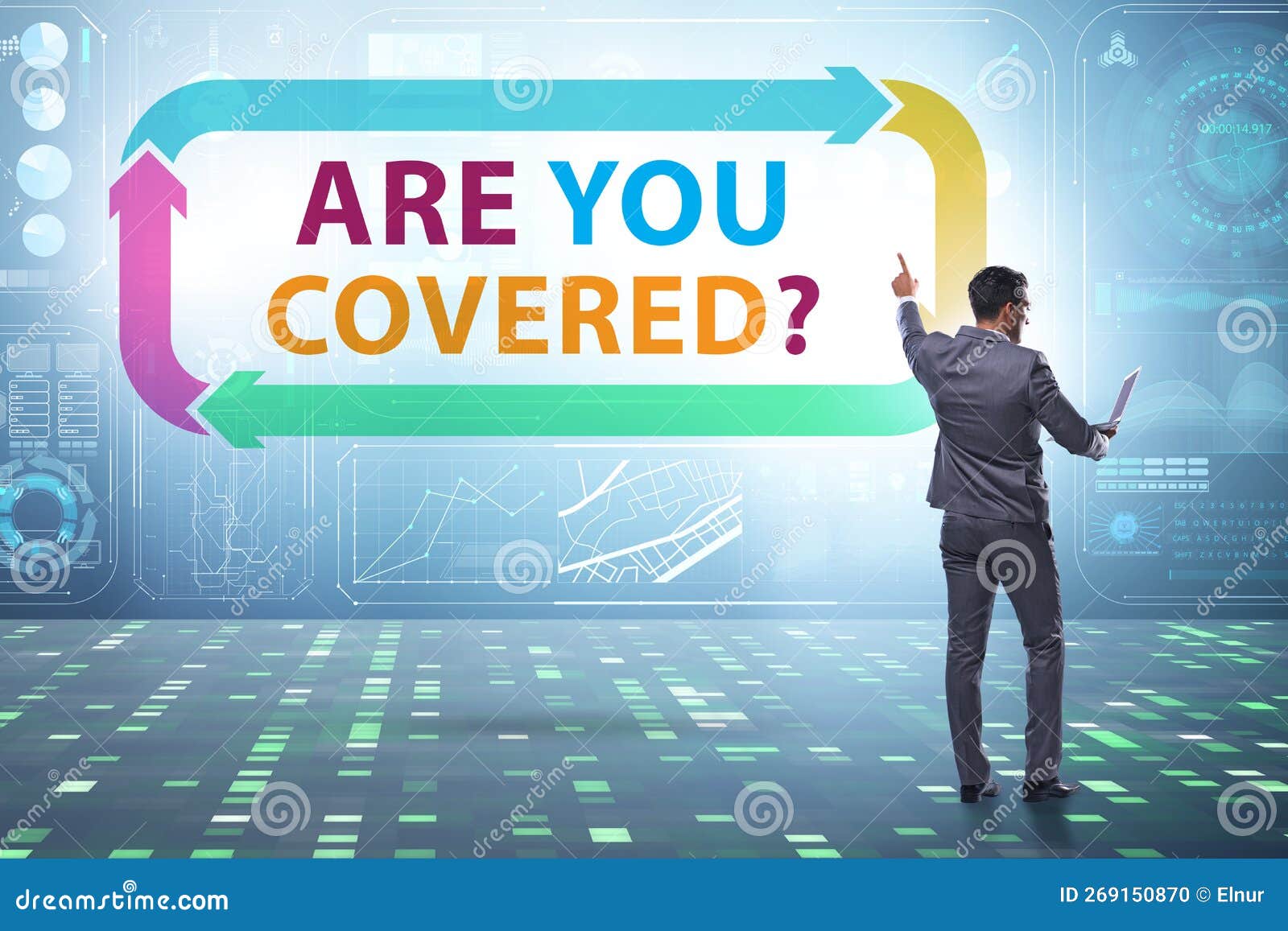 Insurance Concept with the Question are You Covered Stock Illustration ...