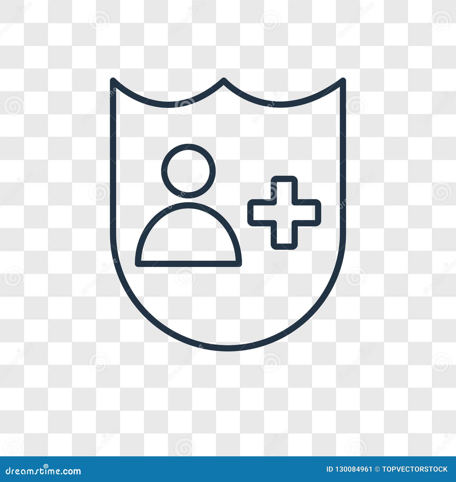 Insurance Concept Vector Linear Icon Isolated on Transparent Background ...