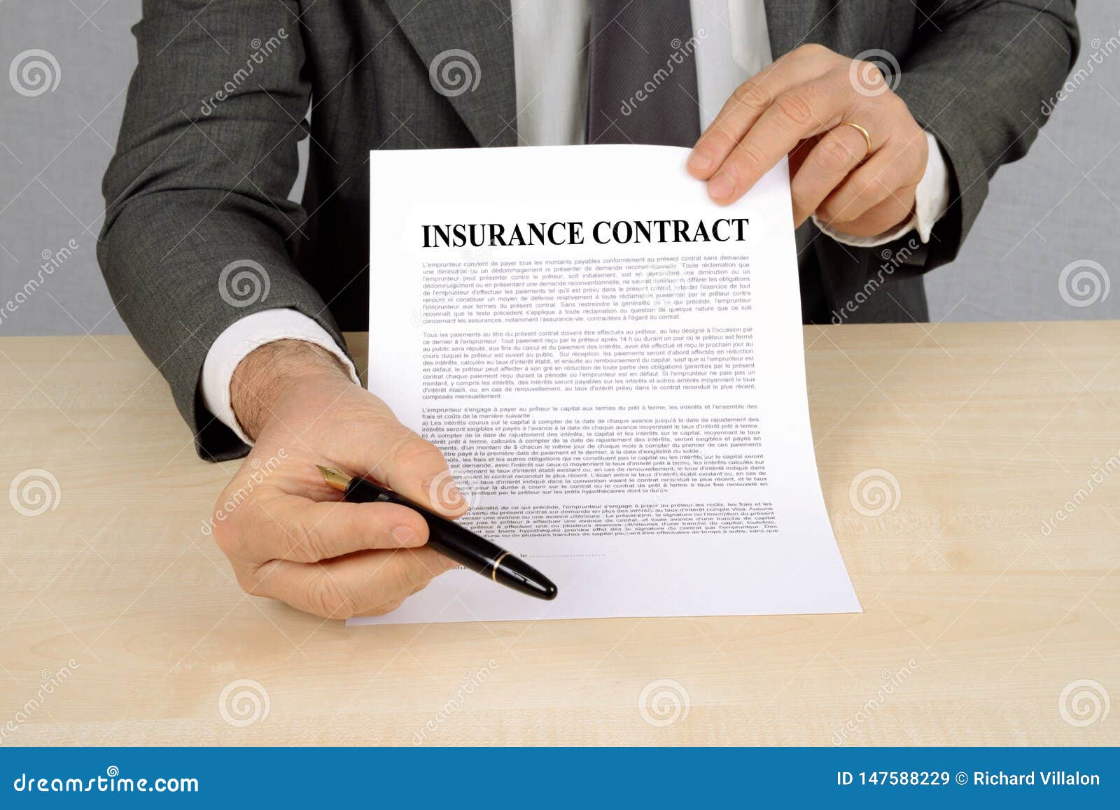 The insurance contract stock illustration. Illustration of protection ...