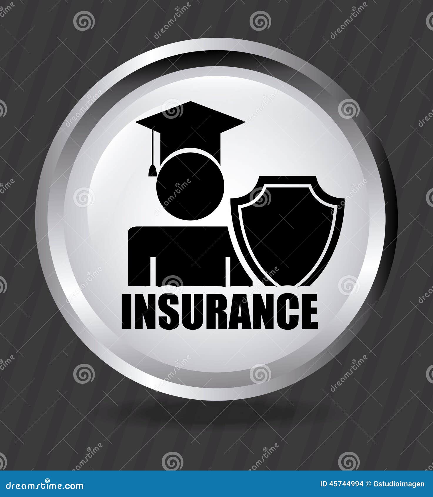 Car Insurance Graphic Sign Isolated On White Background Cartoon Vector ...