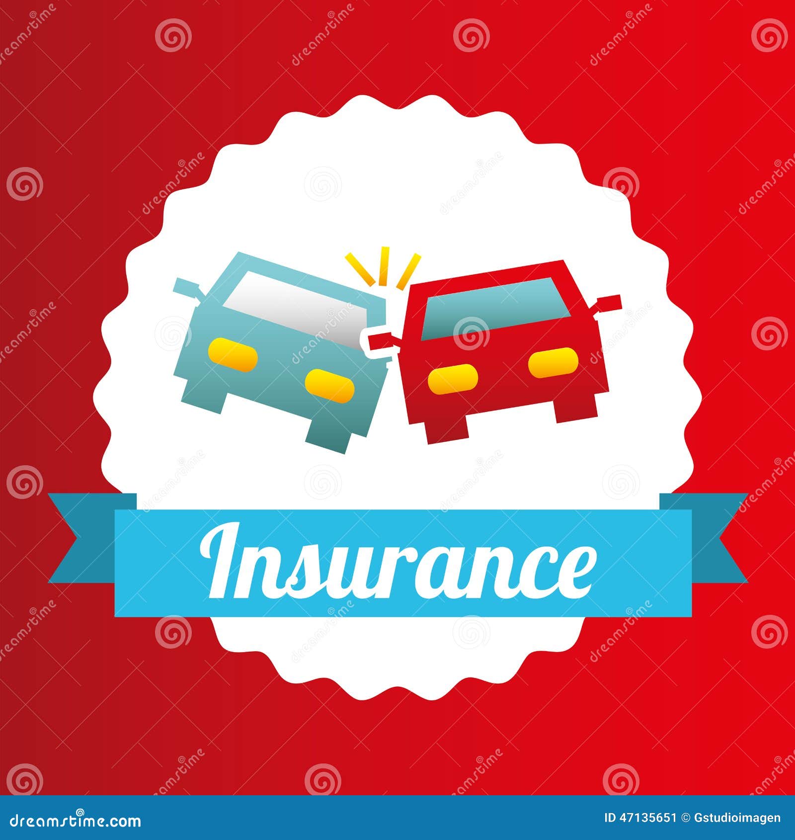 Insurance design stock vector. Illustration of damaged - 47135651
