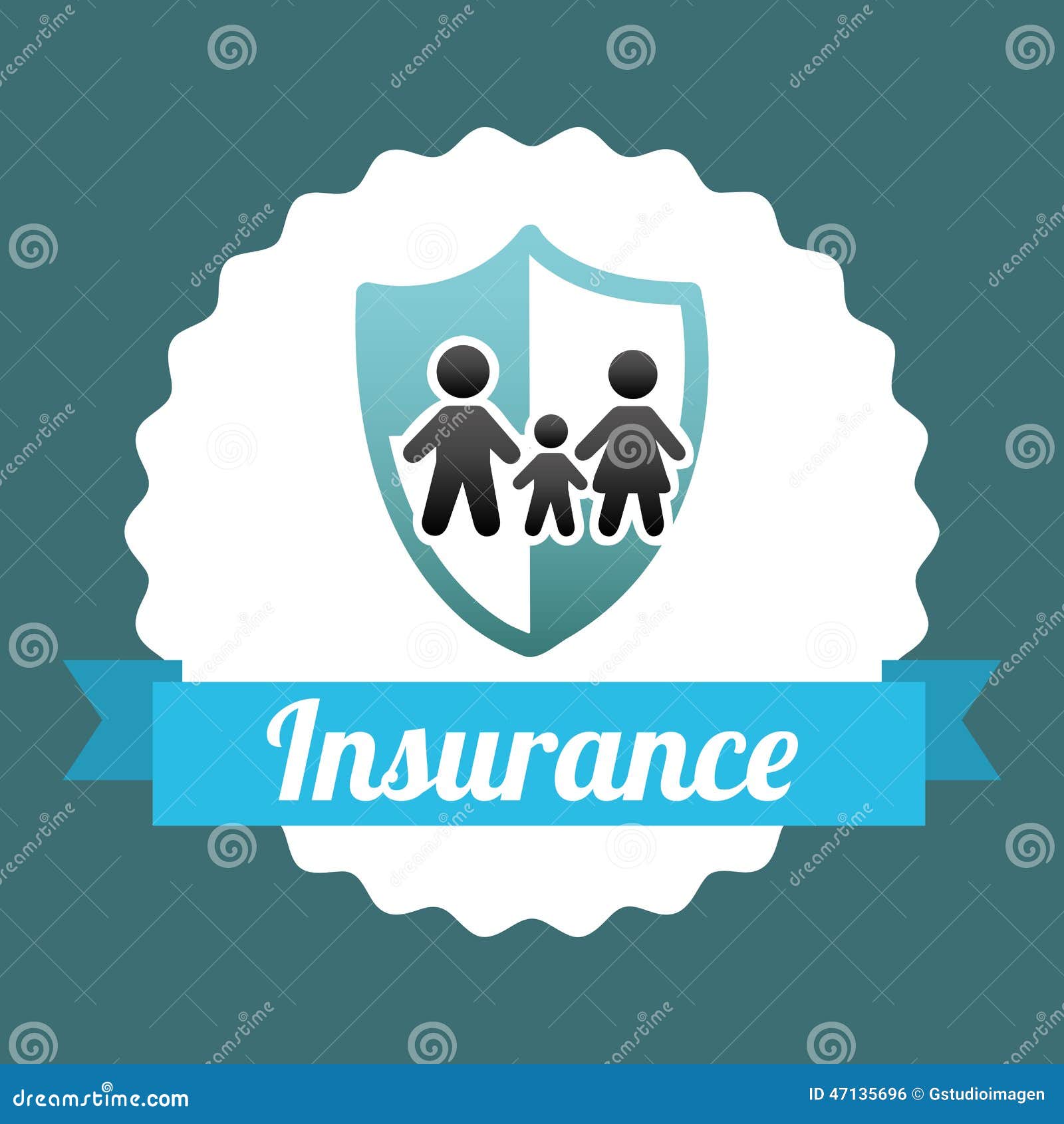 Insurance design stock vector. Illustration of protection - 47135696