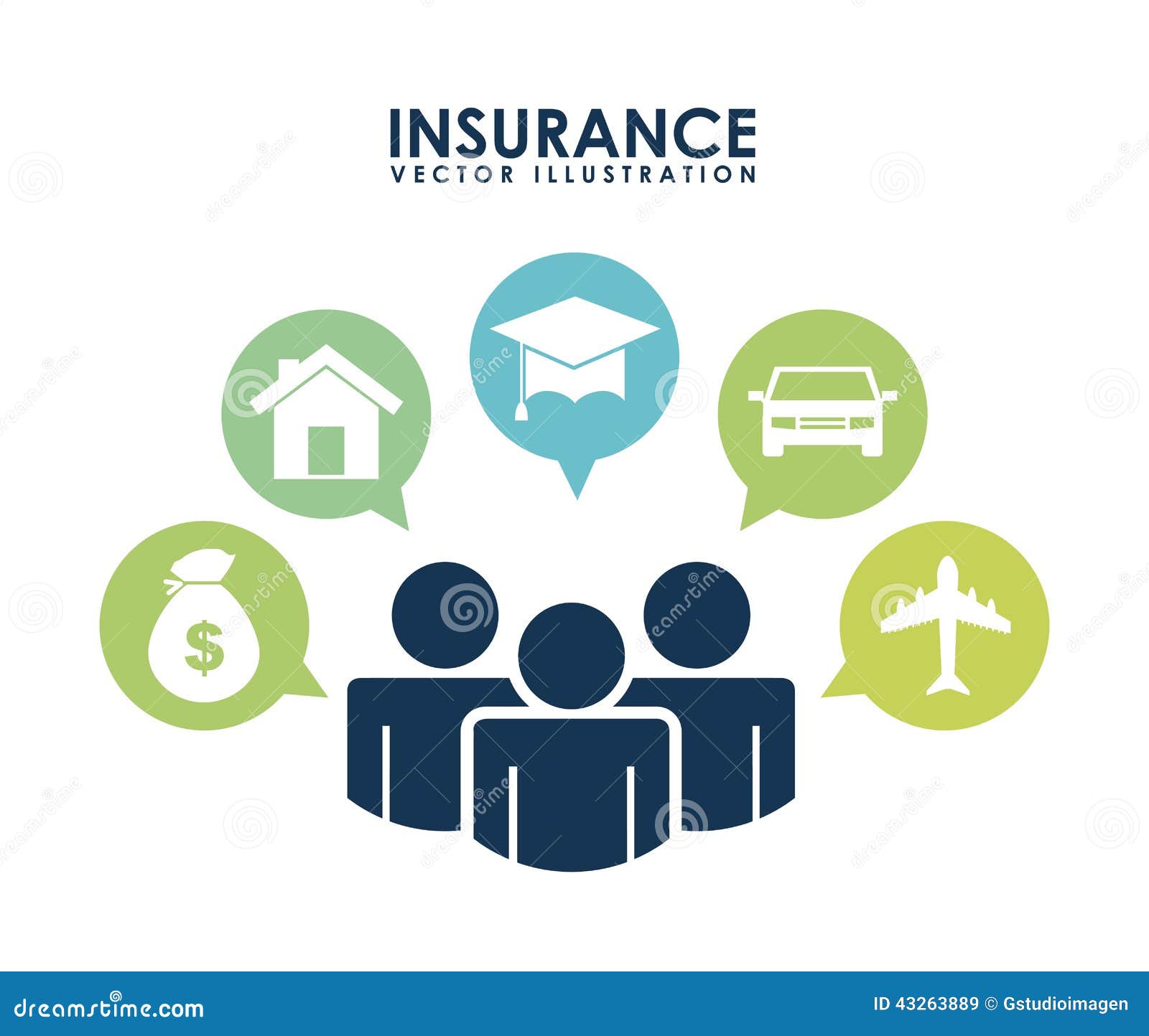 Insurance design stock vector. Illustration of home, protection - 43263889