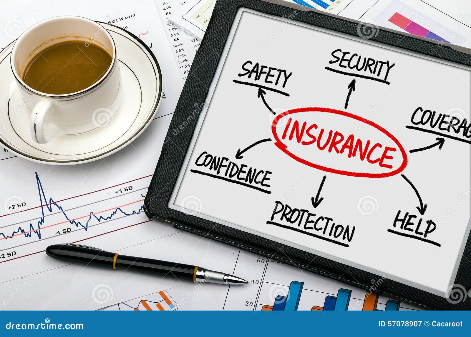 Insurance Flowchart Hand Drawing On Whiteboard Royalty-Free Stock Photo ...