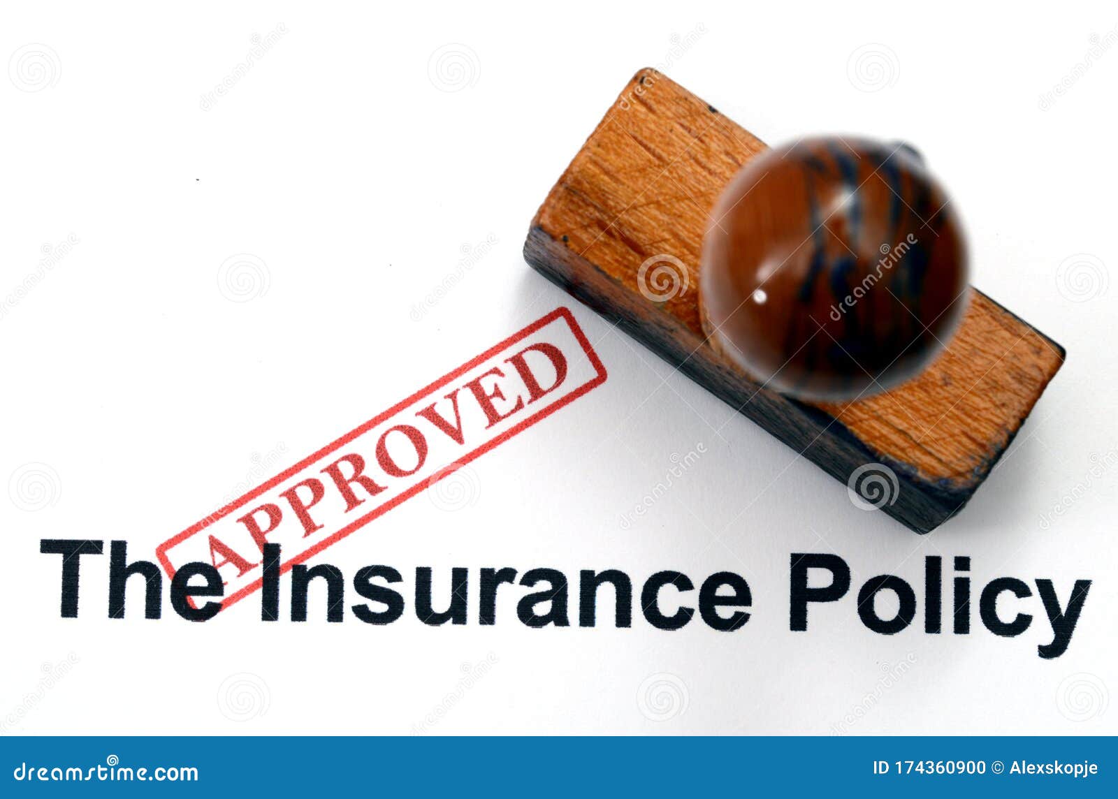 Insurance form - approved stock photo. Image of crash - 174360900