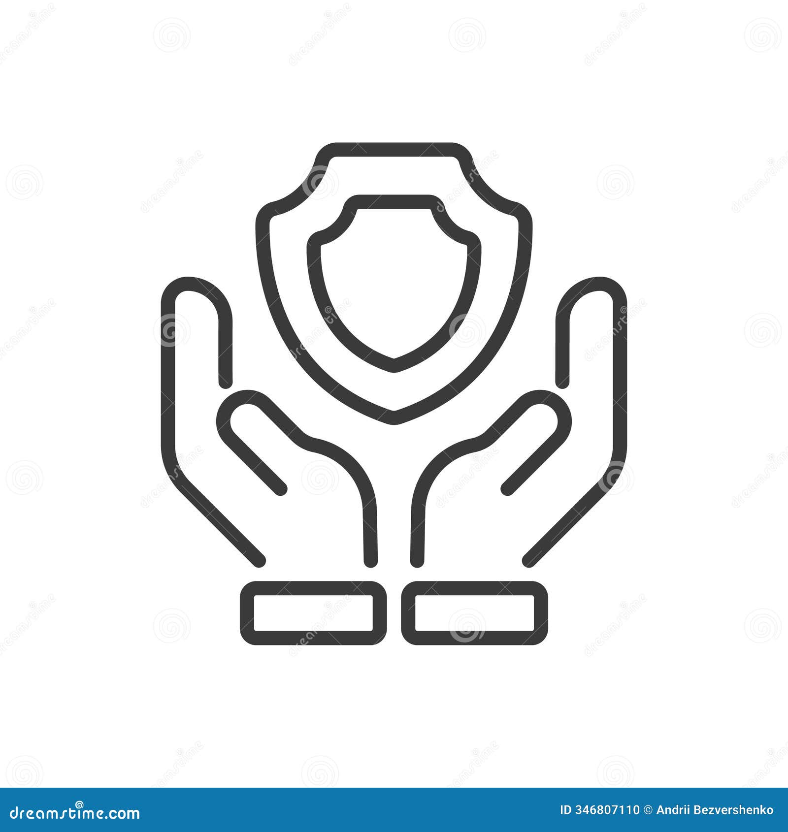 Insurance Hands, Icon in Line Design. Insurance, Hands, Protection ...