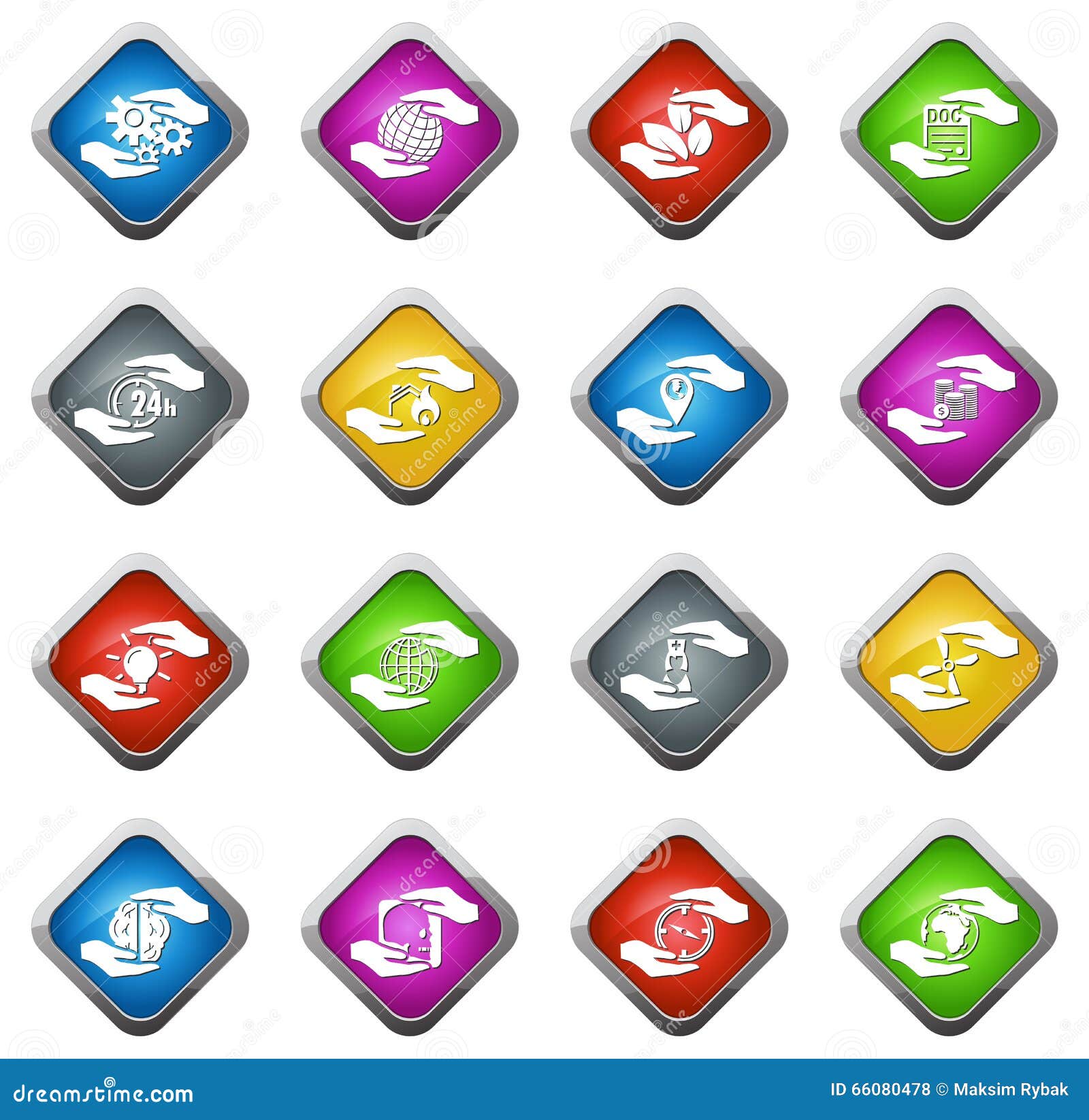 Insurance hands icons stock vector. Illustration of simple - 66080478