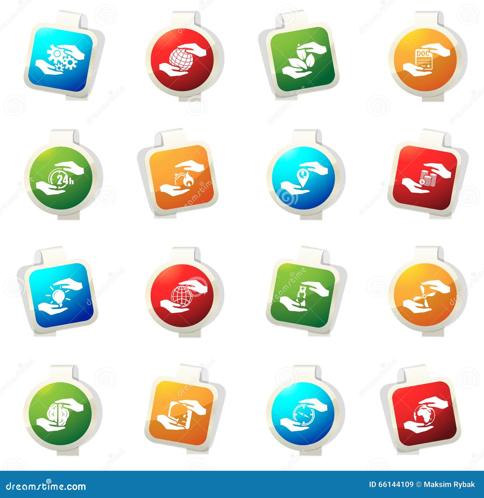 Insurance hands icons stock vector. Illustration of protecting - 66144109