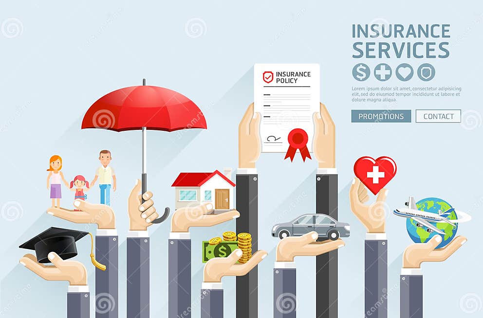 Insurance hands services. stock vector. Illustration of medicine - 74246942