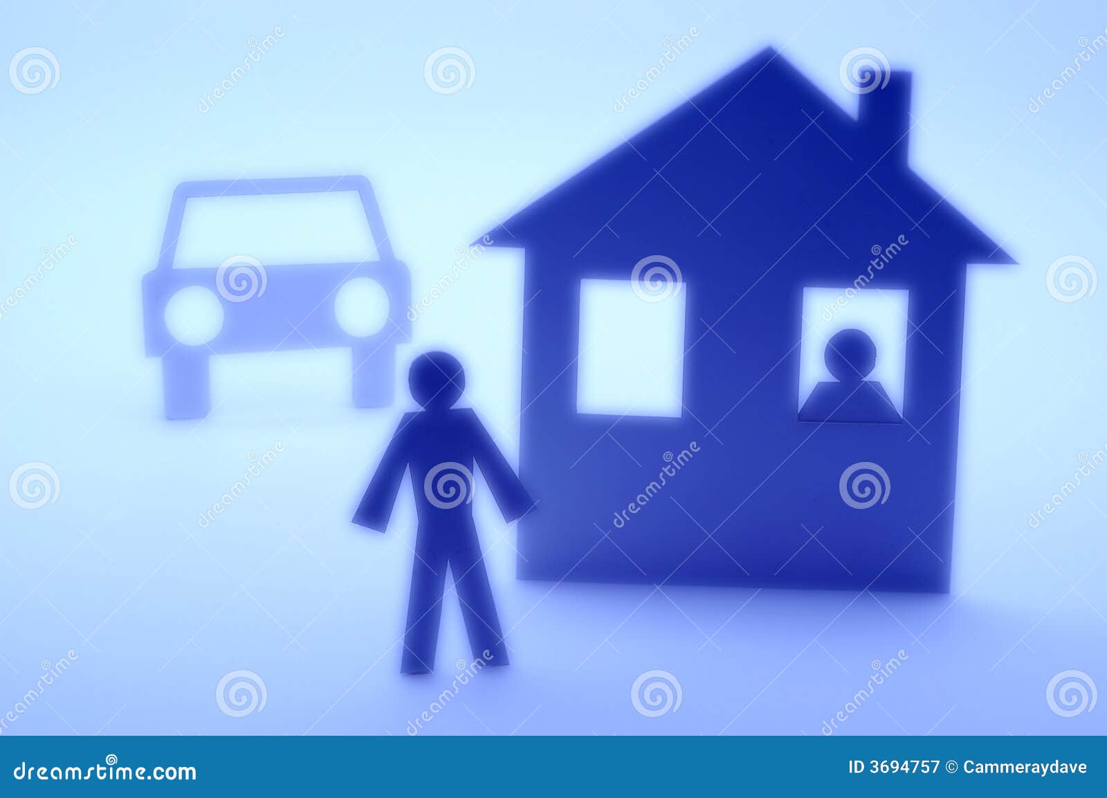 Insurance House Cutout Silhouette Stock Illustration - Illustration of ...