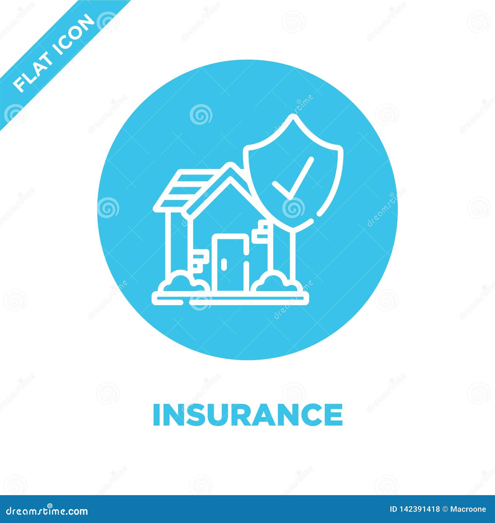 Insurance Icon Vector From Smart Home Collection. Thin Line Insurance ...