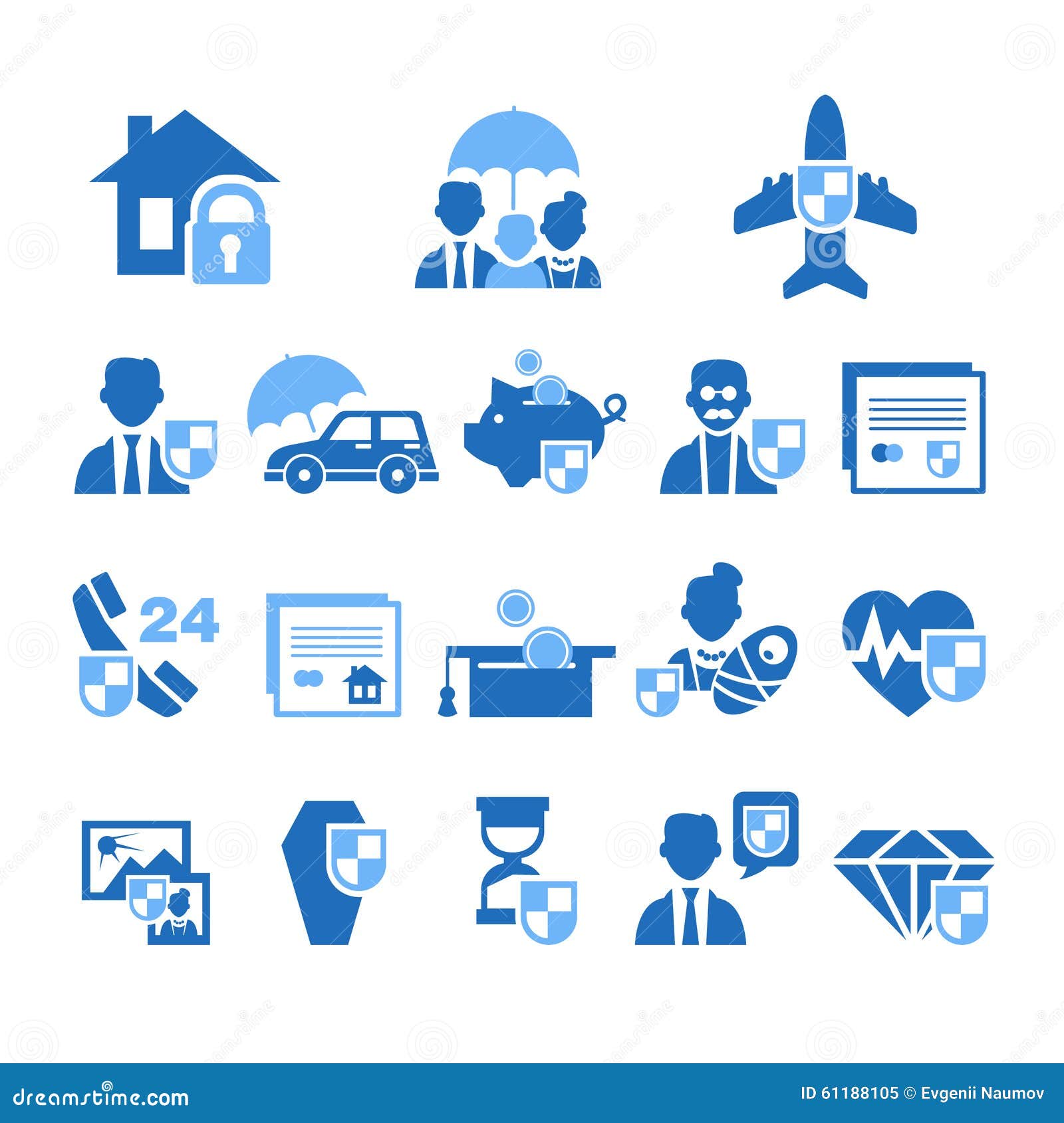 Insurance Icons in Handdrawn Style. Vector Stock Vector - Illustration ...