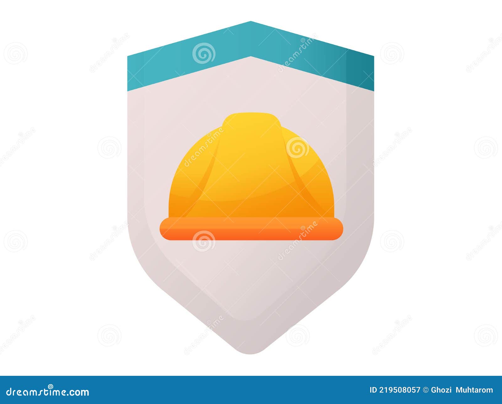 Insurance Labour Protection Shield Single Isolated Icon with Smooth ...