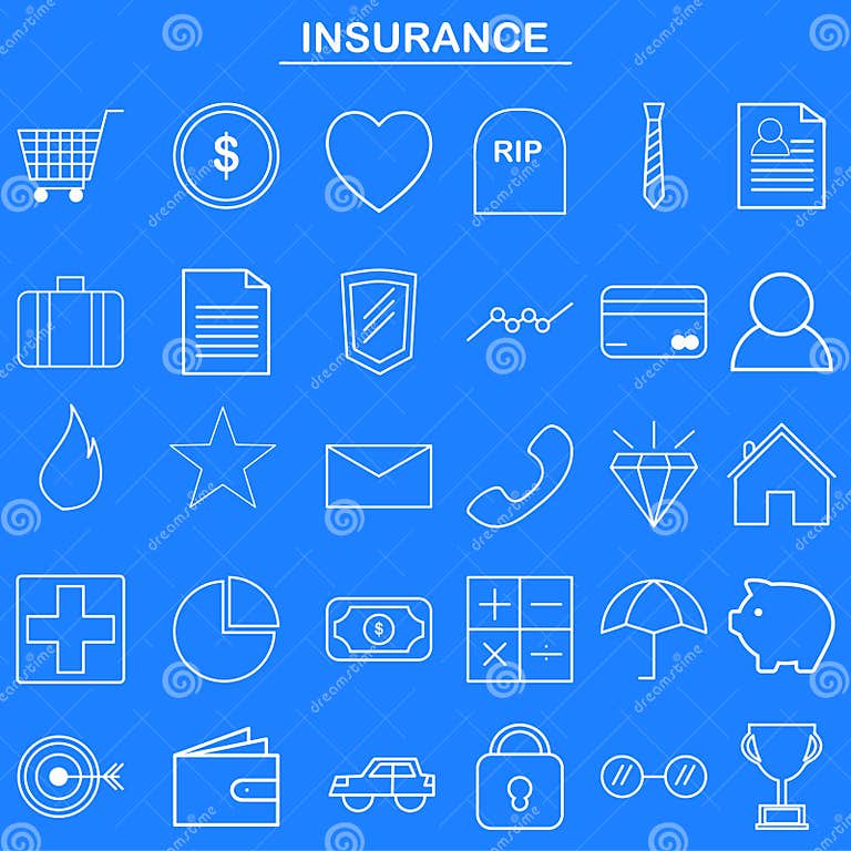 Insurance Linear Icon for Website and Mobile App Stock Vector ...