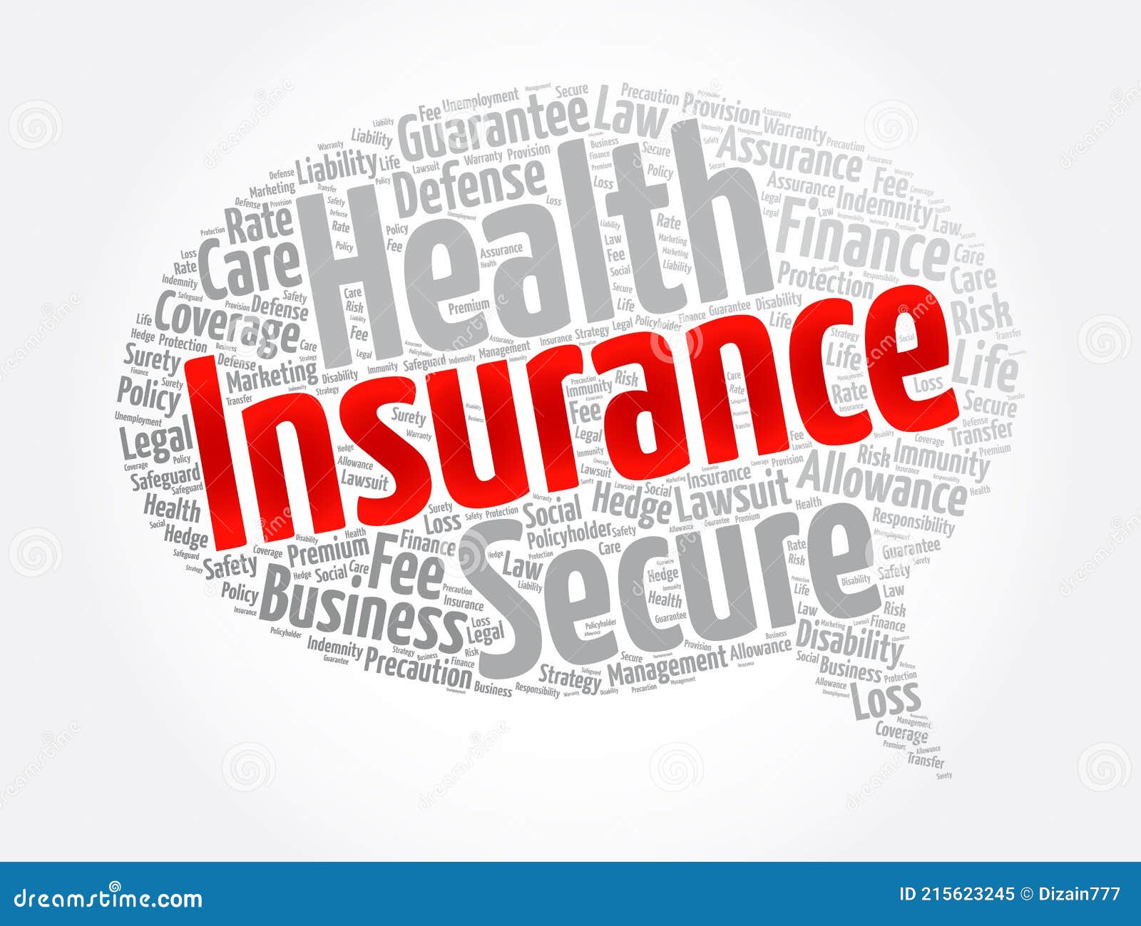Insurance Message Bubble Word Cloud Collage, Concept Background Stock ...