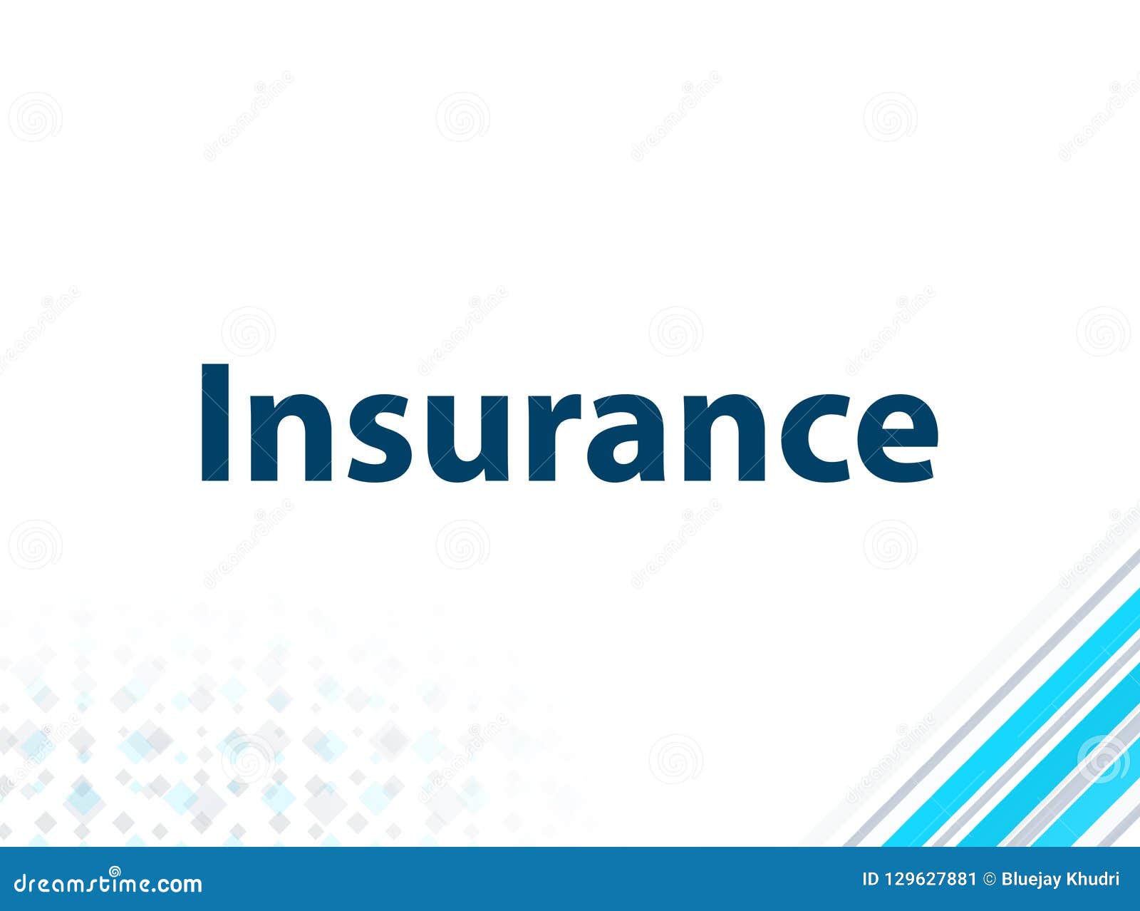 Insurance Modern Flat Design Blue Abstract Background Stock ...