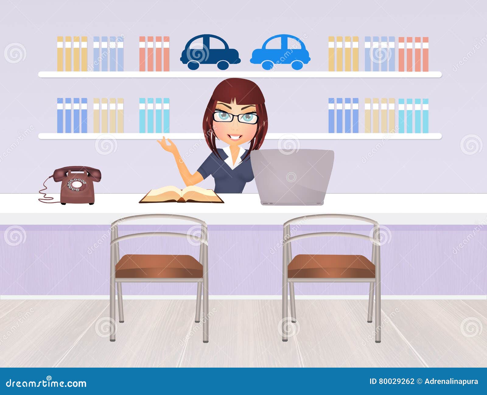 Insurance office stock illustration. Illustration of service - 80029262