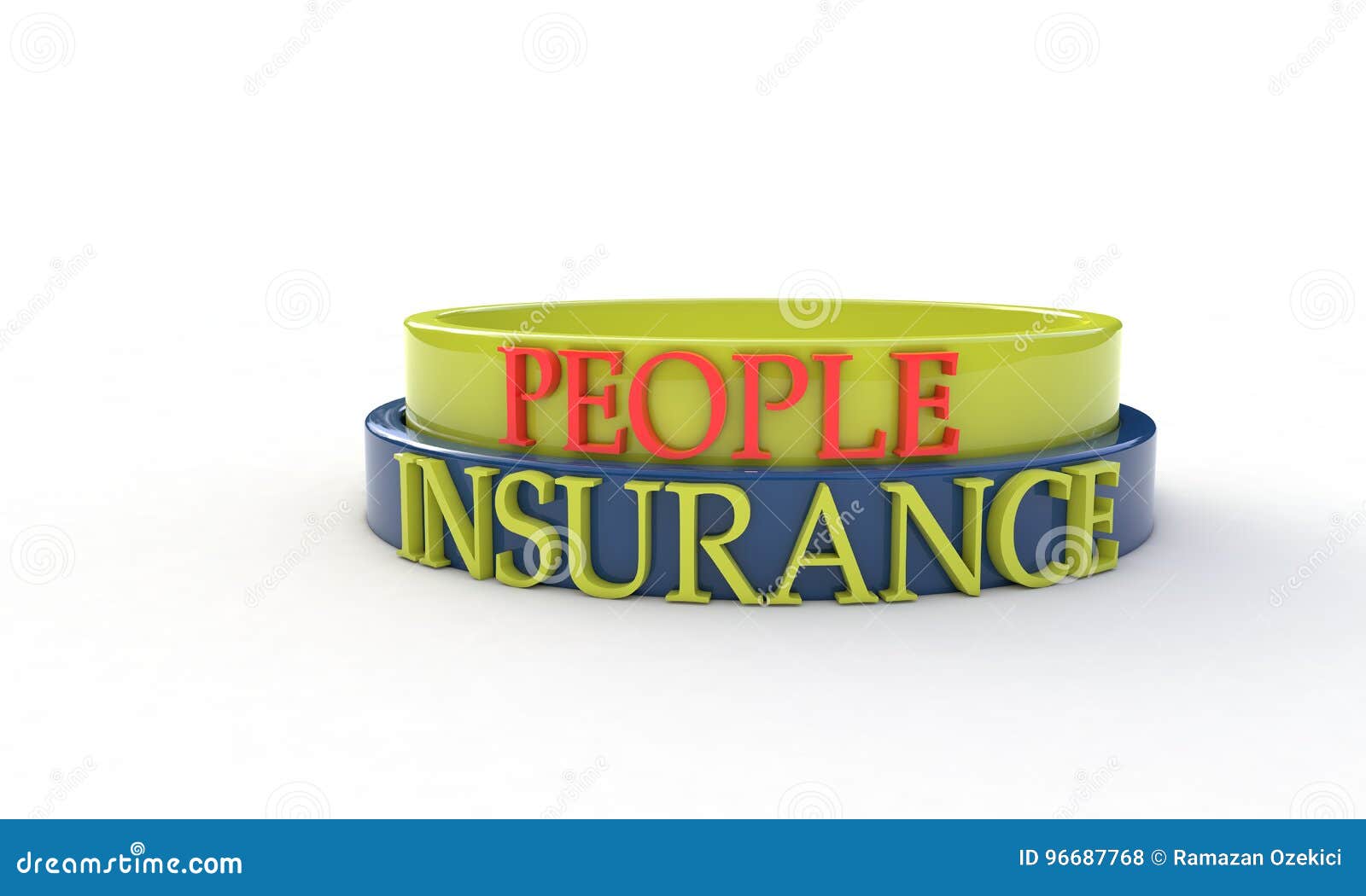 Insurance and People Concept, 3d Stock Illustration - Illustration of ...