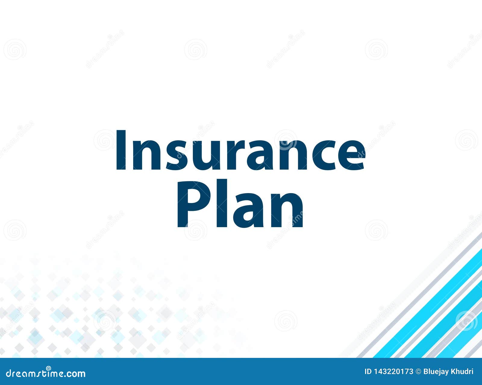 Insurance Plan Modern Flat Design Blue Abstract Background Stock ...
