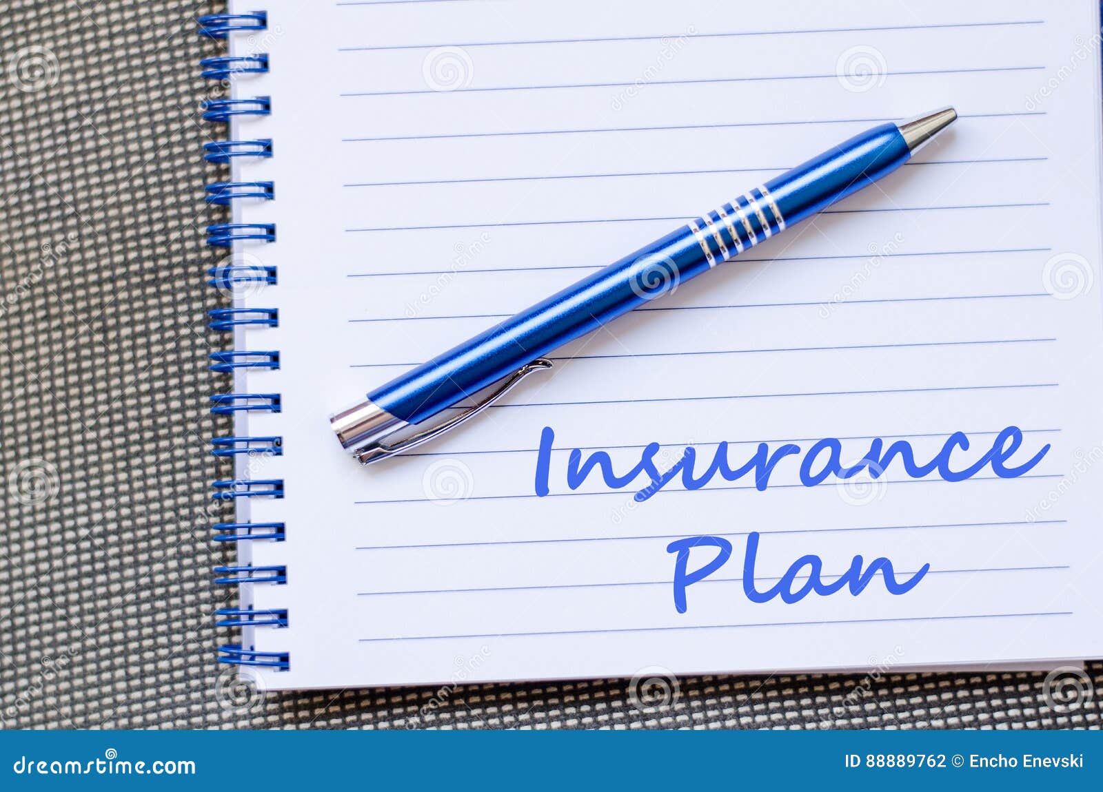 Insurance Plan Write on Notebook Stock Photo - Image of agent, injury ...