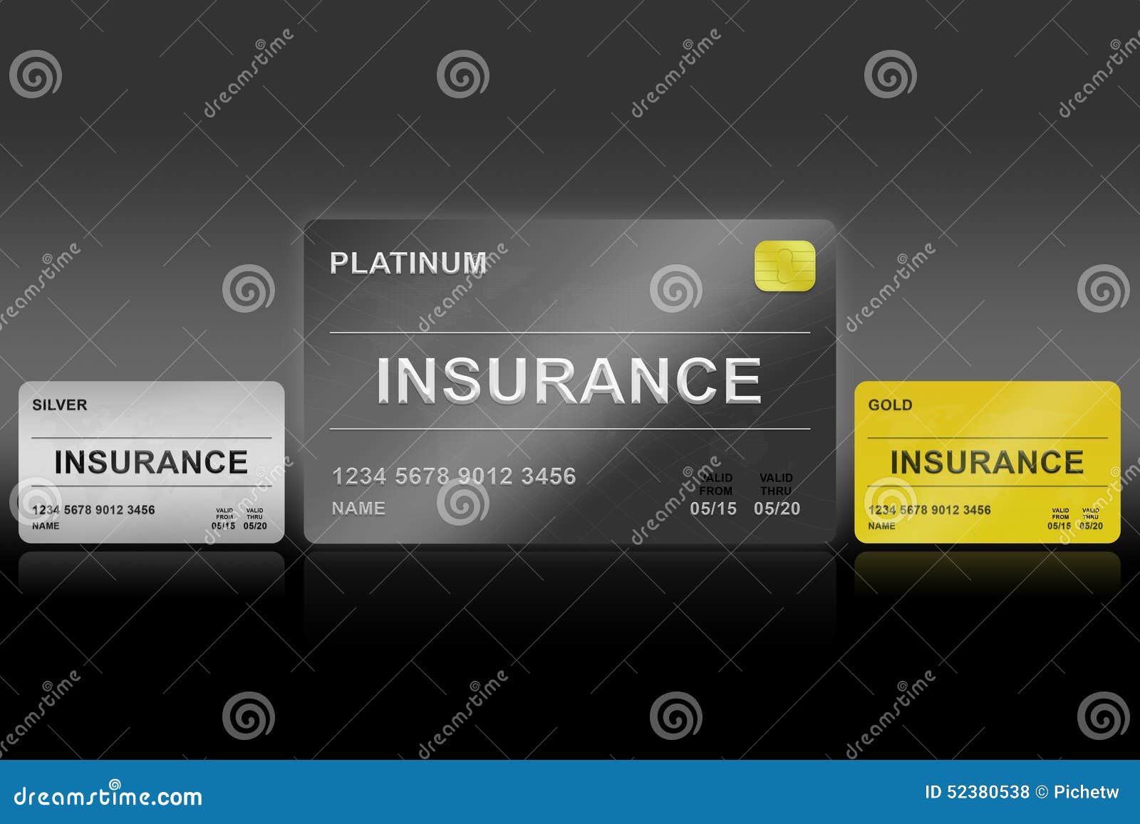 Insurance platinum card stock illustration. Illustration of loss - 52380538