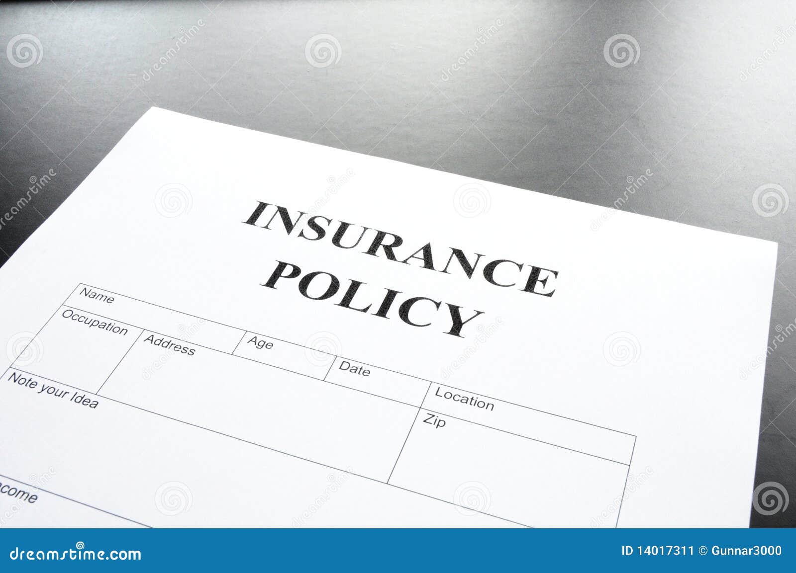 Insurance policy stock image. Image of sign, work, office - 14017311
