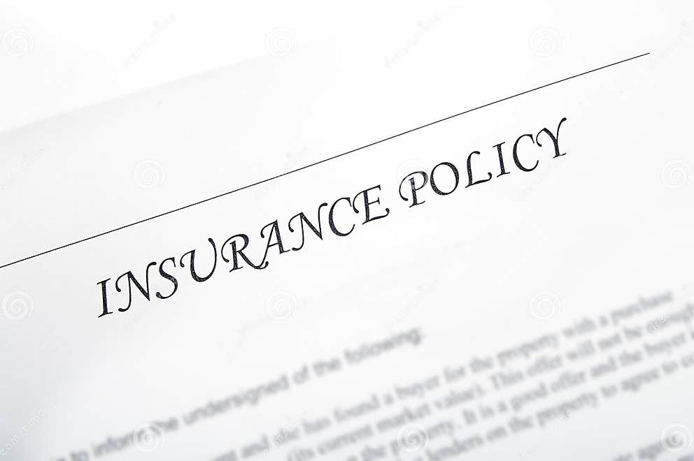Insurance policy stock image. Image of future, insurance - 17419135