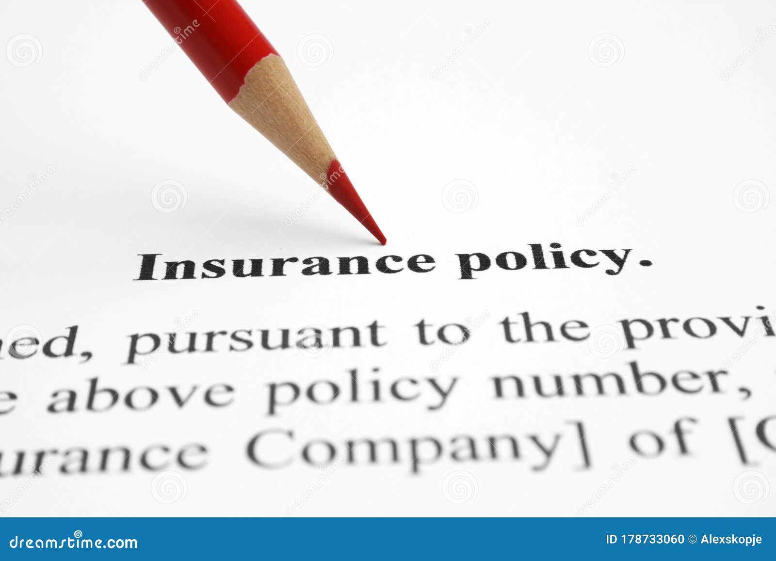 Insurance policy stock photo. Image of legal, accident - 178733060