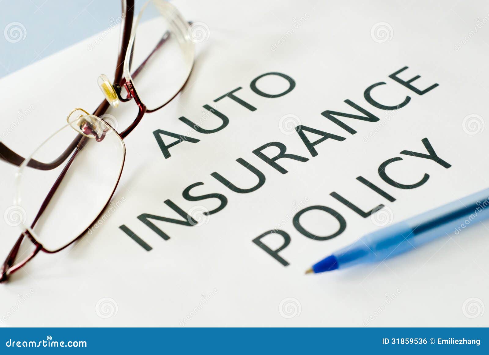 Insurance policy stock photo. Image of paper, agent, business - 31859536