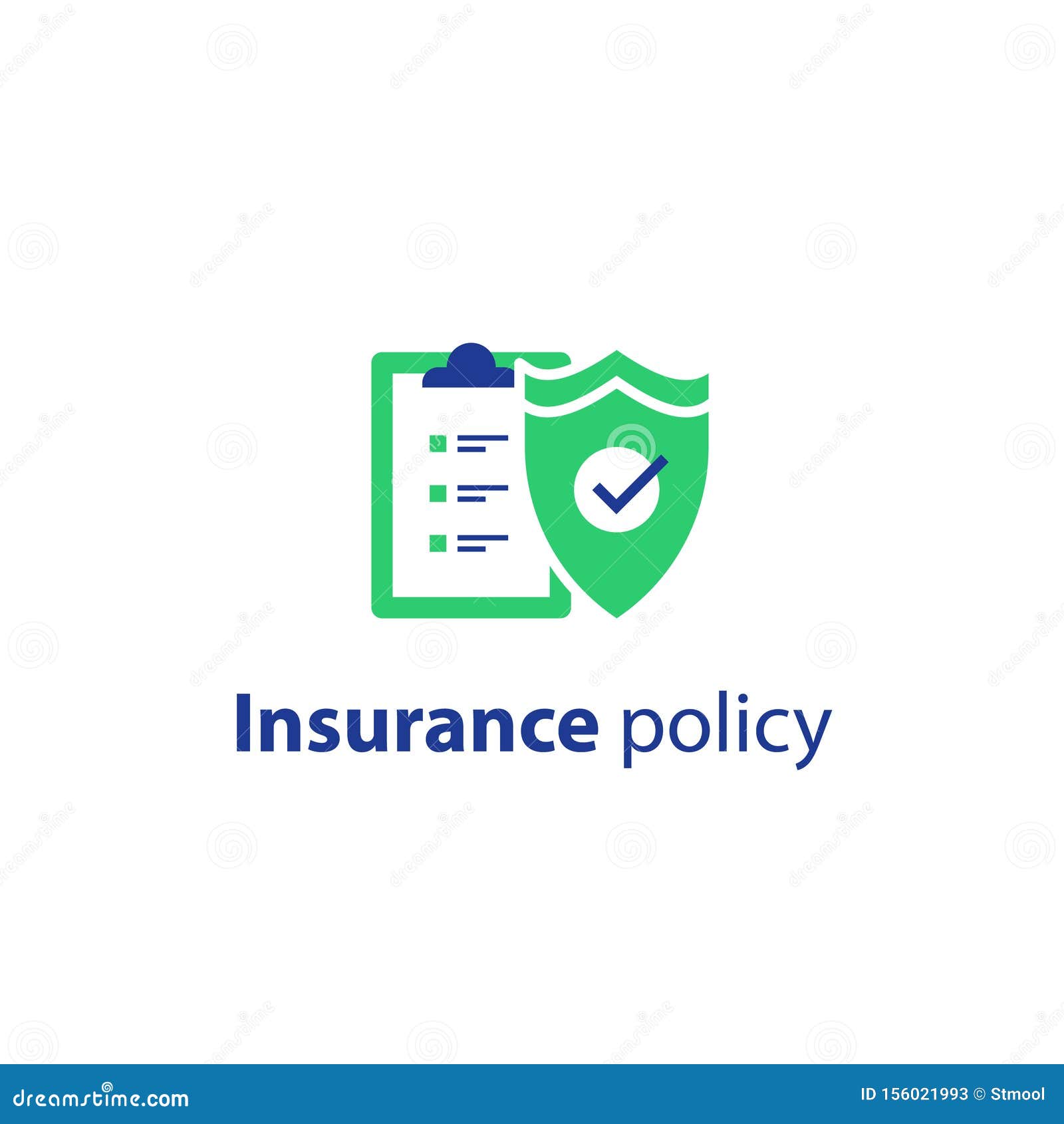 Insurance Services, Check Board and Shield, Vector Stroke Icon Stock ...
