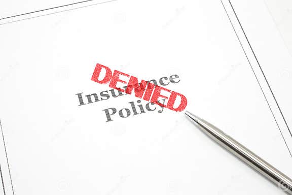 Insurance Policy Denied stock photo. Image of insurance - 28818858