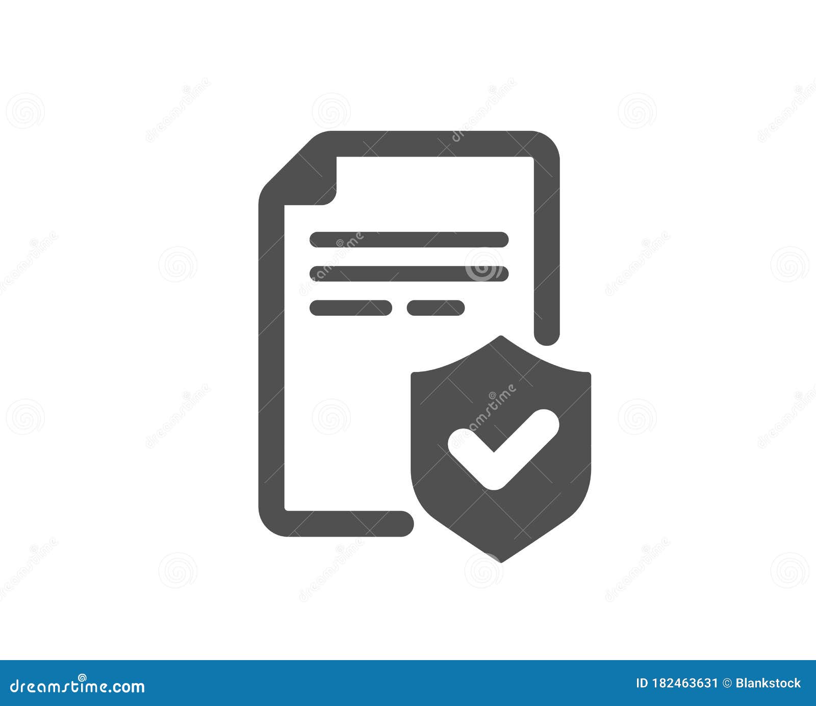 Insurance Policy Icon. Risk Coverage Document Sign. Vector Stock Vector ...