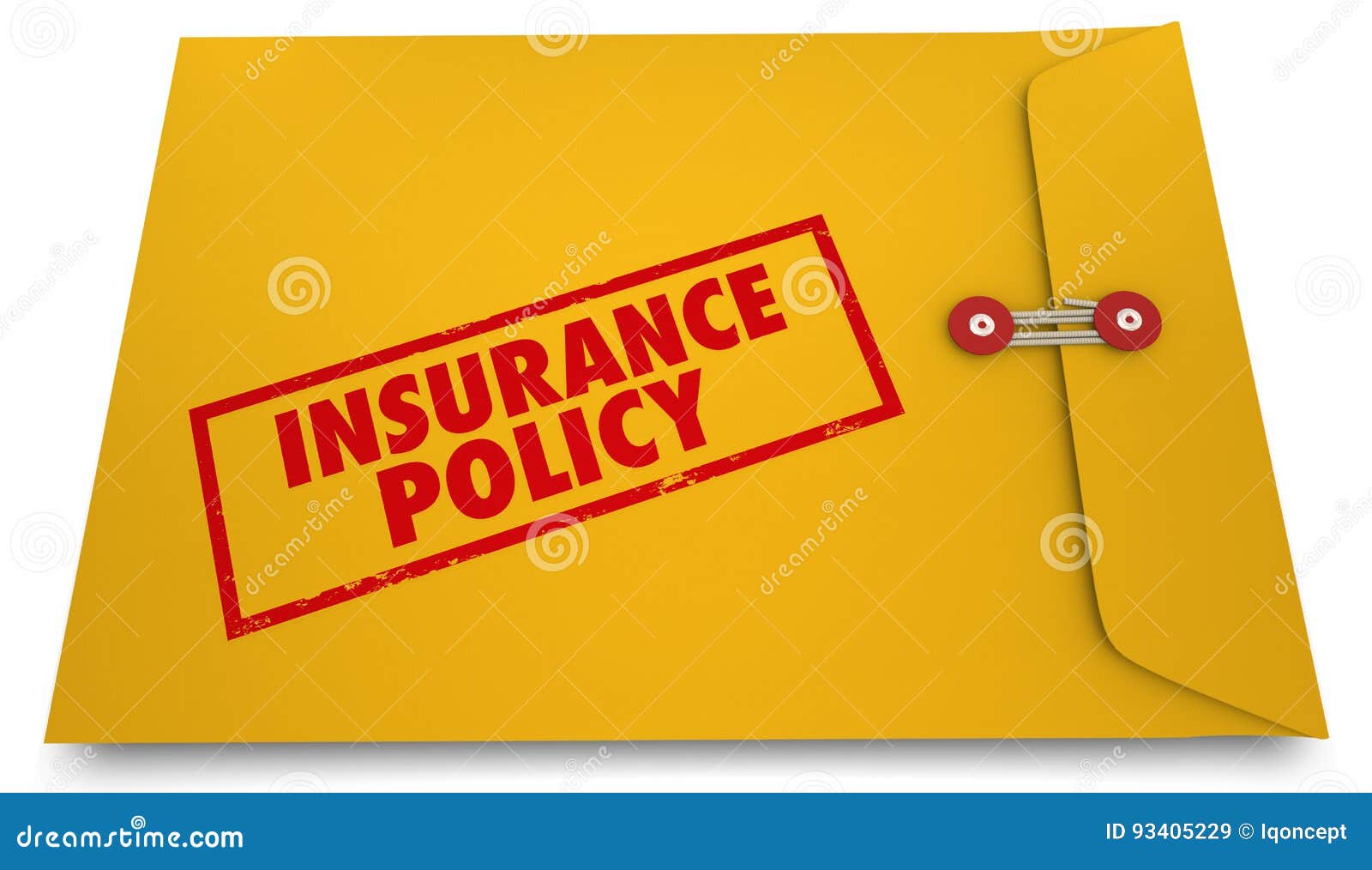Insurance Policy New Customer Insured Coverage Envelope 3d Illus Stock ...