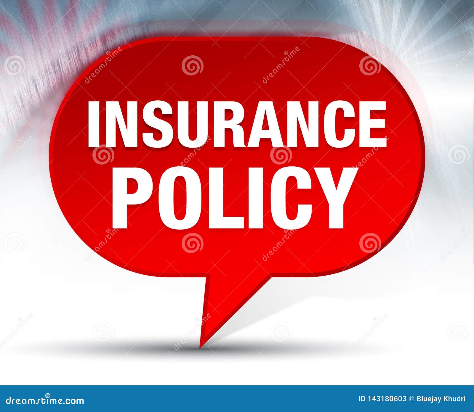 Insurance Policy Red Bubble Background Stock Illustration ...