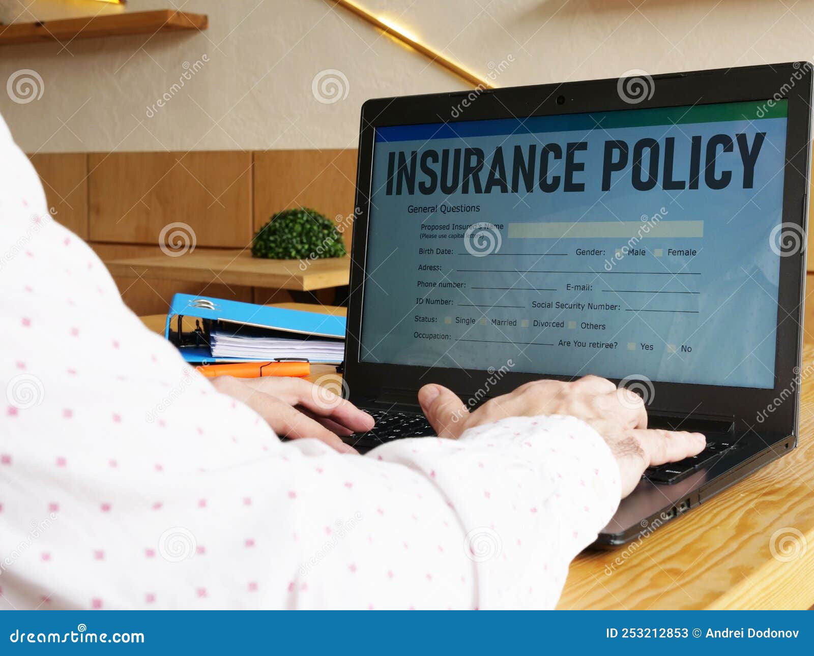 Insurance Policy is Shown Using the Text Stock Image - Image of ...