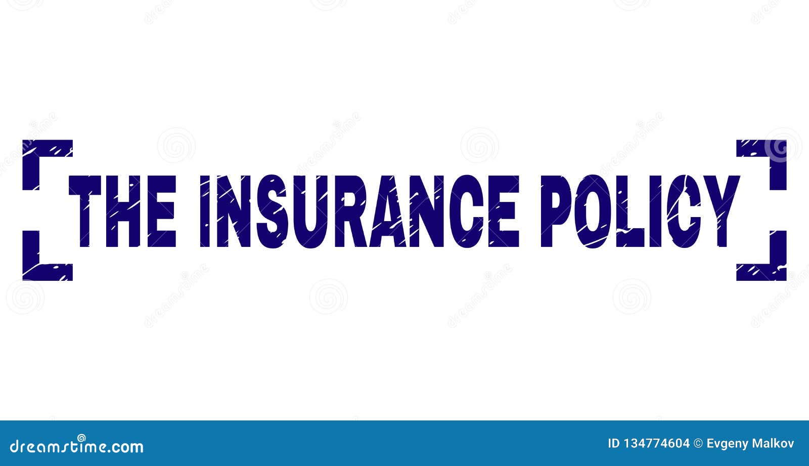 Grunge Textured the INSURANCE POLICY Stamp Seal between Corners Stock ...