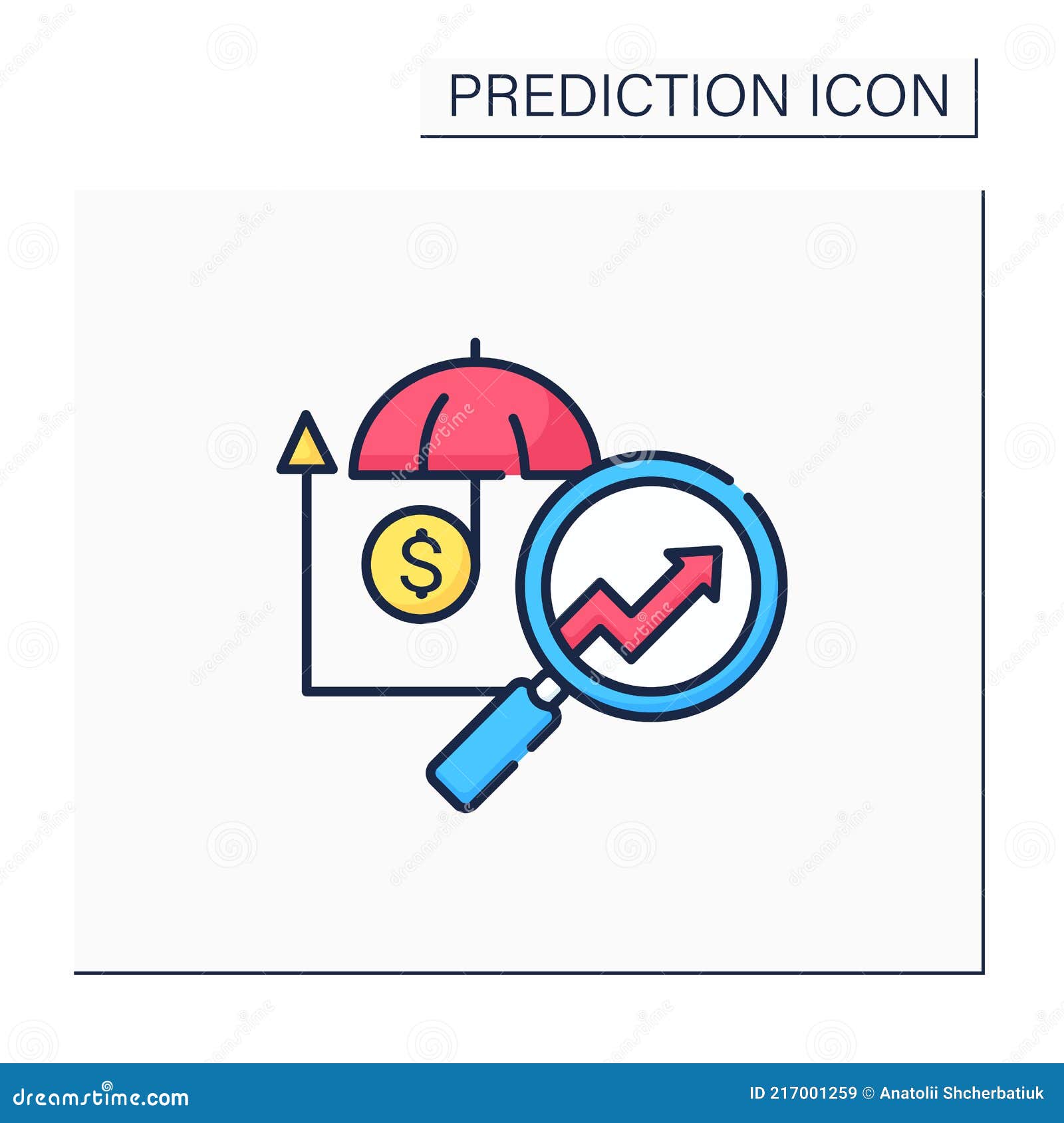 Insurance Predictive Analytics Color Icon Stock Vector - Illustration ...