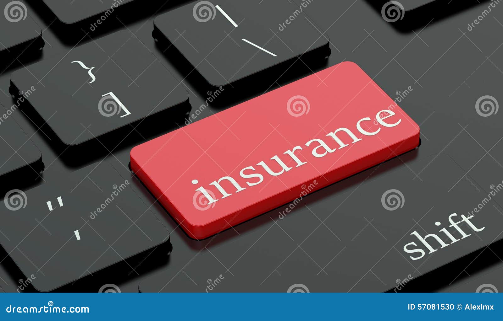 Insurance Red Hot Key on Keyboard Stock Illustration - Illustration of ...