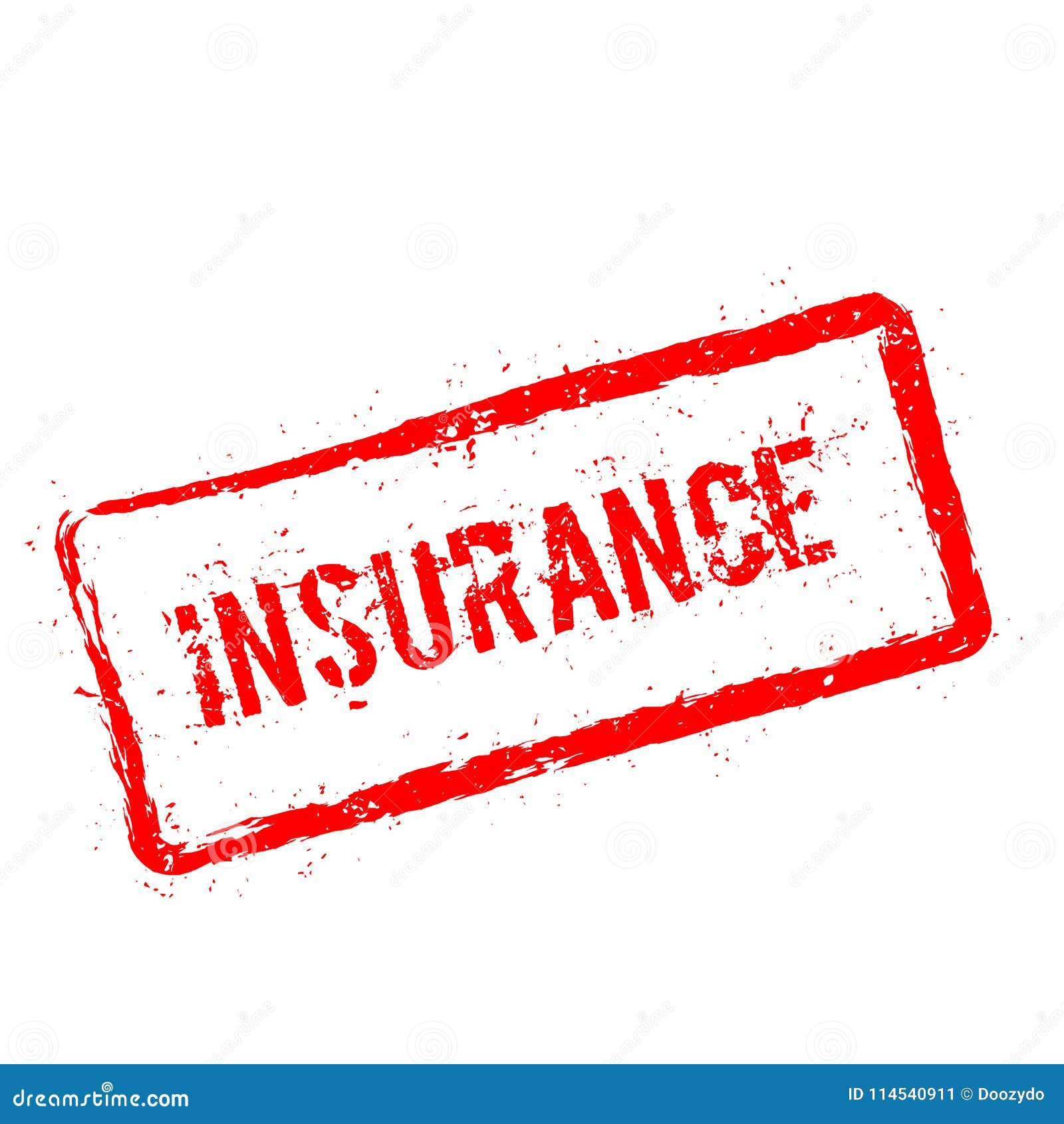 Insurance Red Rubber Stamp on White. Stock Vector - Illustration of ...