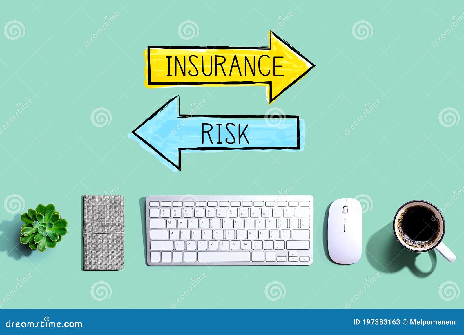 Insurance or Risk with a Computer Keyboard Stock Image - Image of ...